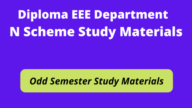 Diploma EEE Department Odd Semester N Scheme Study Materials - Yuvas ...